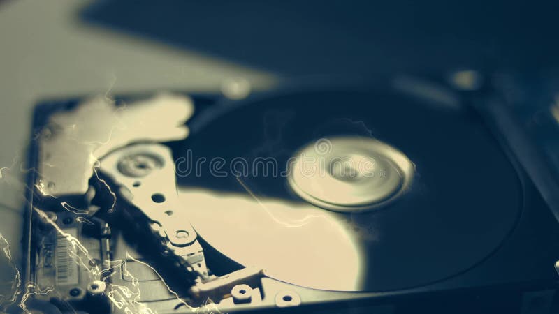 Steam Transformation Effect of Macro Close Up of Working Opened Hdd ...