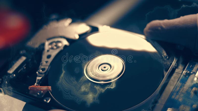 Steam Transformation Effect of Macro Close Up of Working Opened Hdd ...