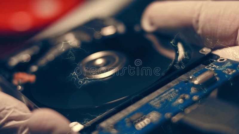 Steam Transformation Effect of Macro Close Up of Working Opened Hdd ...