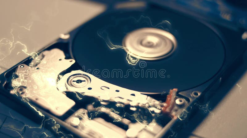 Steam Transformation Effect of Macro Close Up of Working Opened Hdd ...