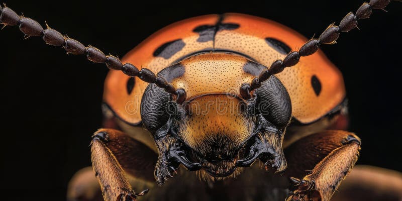 Macro Closeup of a Colorado Beetle S Head with Sharp Focus on Antennae ...