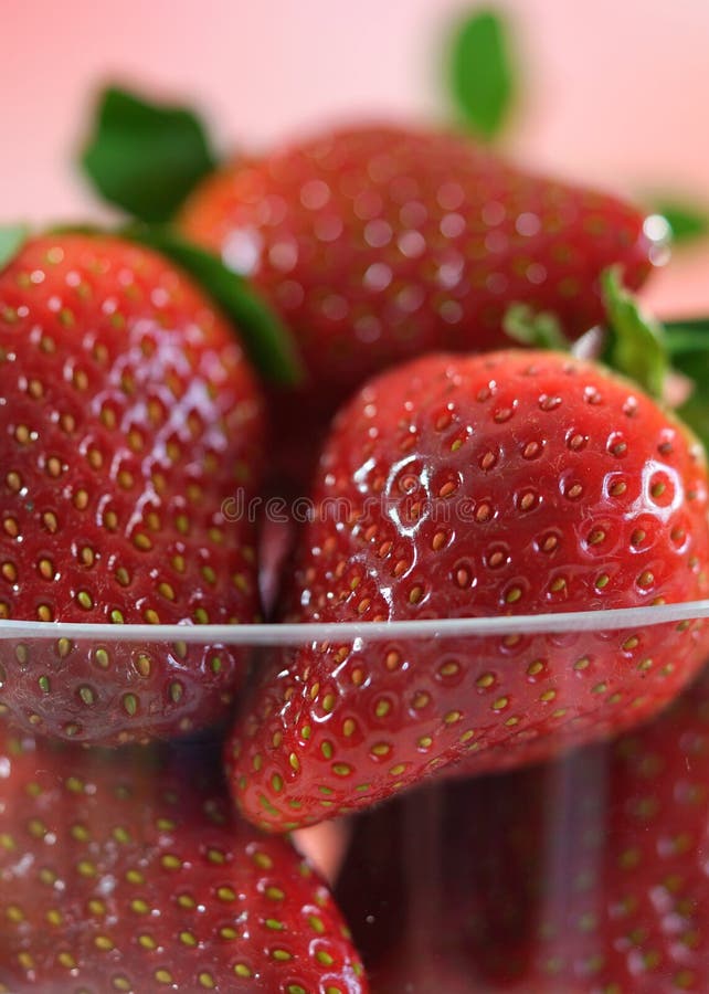 Macro Closeup of Fresh Strawberry Fruit Stock Image - Image of fruit ...