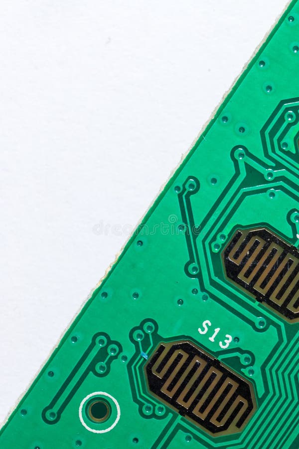 Macro Closeup of a Green PCB Board Stock Photo - Image of board, micro ...