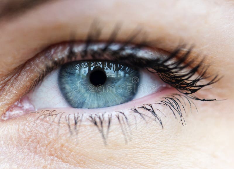 Human Blue Eye Closeup, Created by Generative AI. Stock Image - Image ...