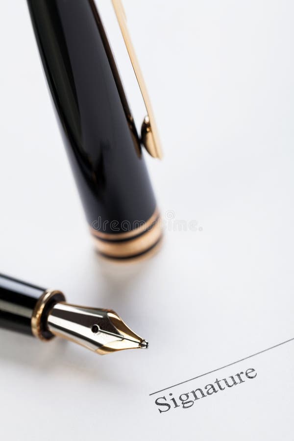 A Document Ready for Signature Stock Photo - Image of lawyer, paper ...