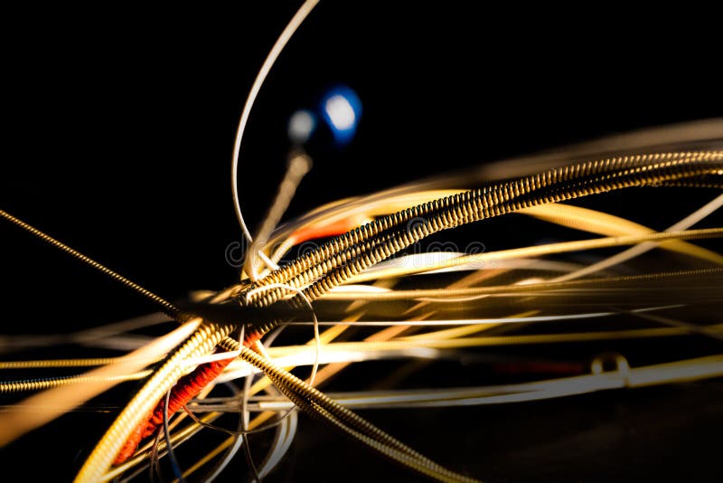 Macro Closeup of Texture on Bunch of Loose Bronze Acoustic Guitar ...