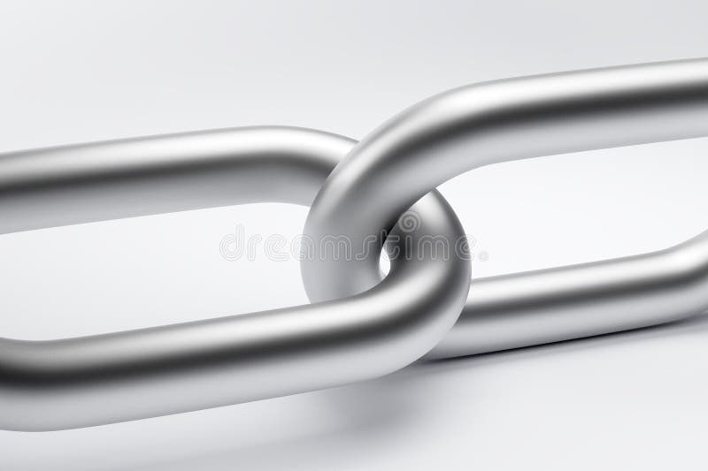 Macro Closeup View of Chrome Chains Connected To Each Other Stock ...