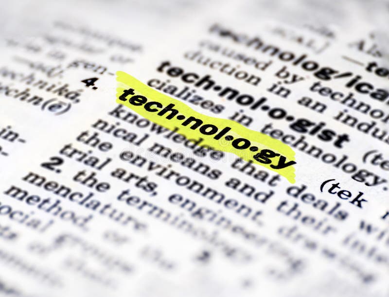 Closeup of the Word Technology in the Dictionary Stock Image - Image of ...