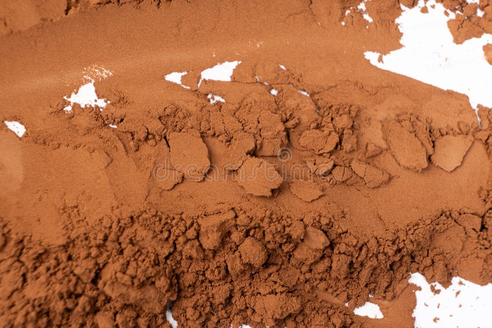 Macro Cocoa Powder, Texture Spilled Dry Cocoa Stock Photo - Image of ...