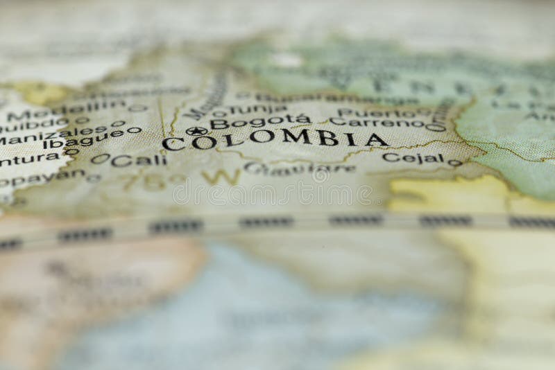 Macro of Colombia stock image. Image of tourism, globe - 55153667