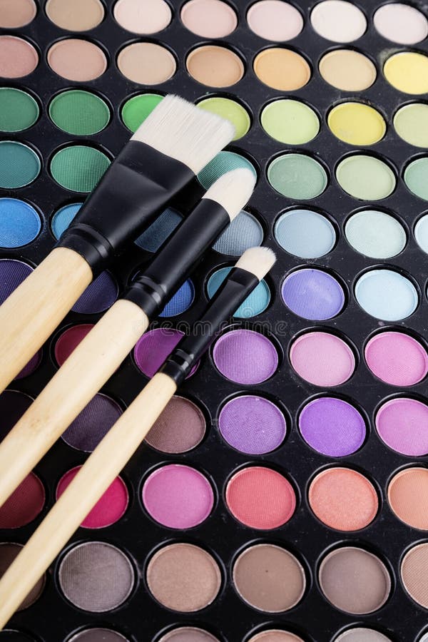 Macro Color Palette and Brushes Stock Image - Image of isolated, colors ...