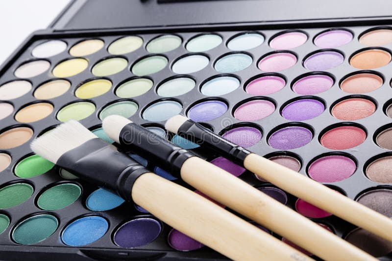 Macro Color Palette and Brushes Stock Image - Image of artwork ...