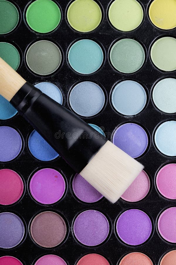 Macro Color Palette and Brushes Stock Photo - Image of studio, blue ...