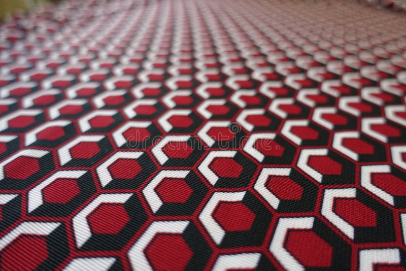 Macro of Colorful Honeycomb Pattern on Fabric Stock Image - Image of ...