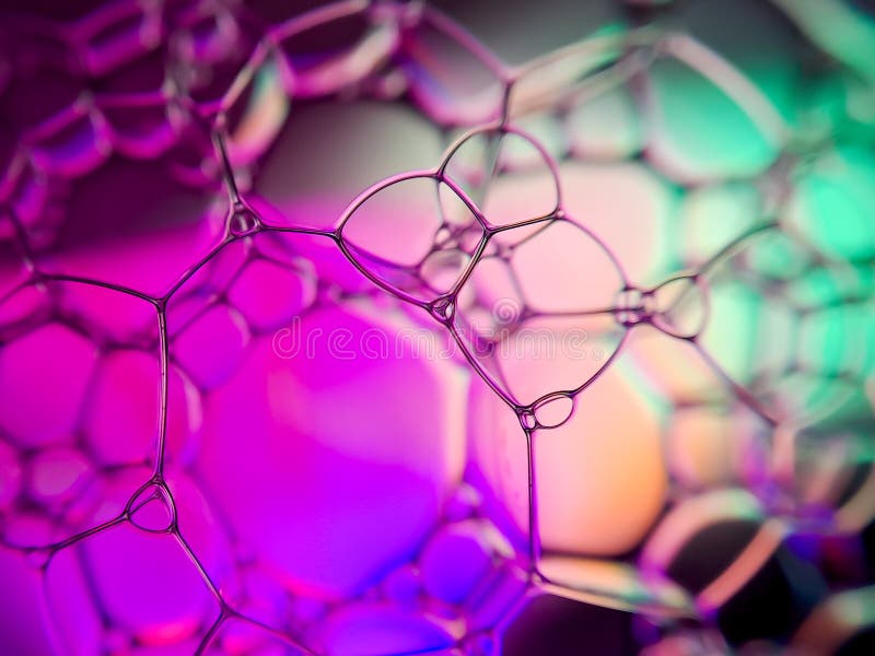 Macro Colorful Soap Bubbles Gradient Abstract Background Blue Pink ...