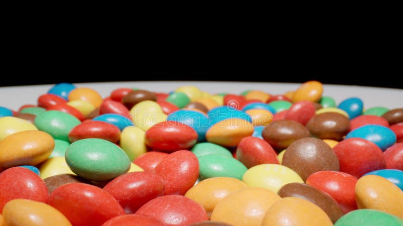 MACRO: Colour Candies on a Table Stock Photo - Image of dessert, brown ...