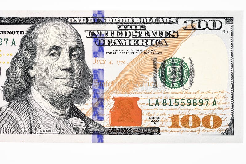 Macro Colpo Di Nuova Banconota in Dollari 100 Fotografia Stock ...