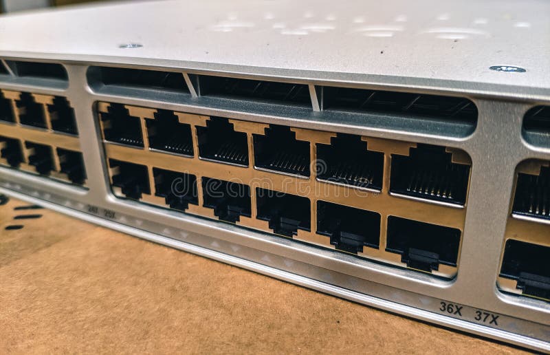 Macro Communication Rack Photo, Data Wiring Jacks Stock Photo - Image ...