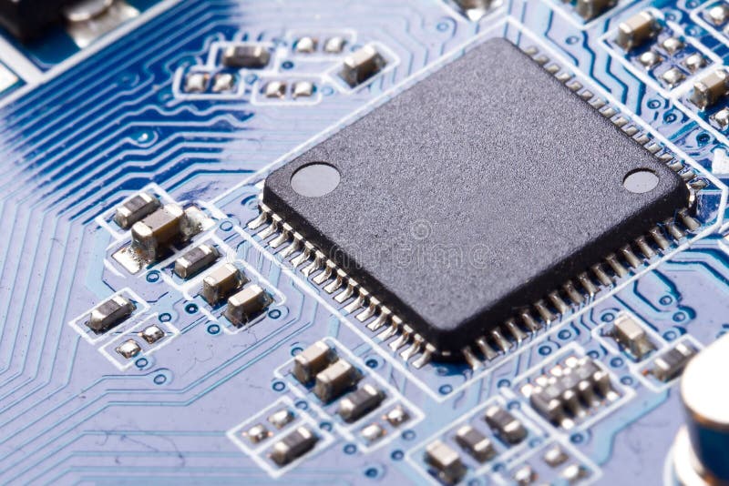 Computer chip stock image. Image of lines, blue, flow - 15019879