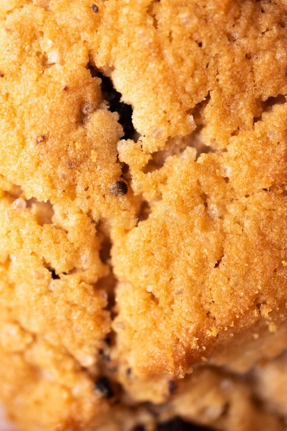 Macro Cookie with Chocolate Chip Texture with Selective Focus. Bakery ...