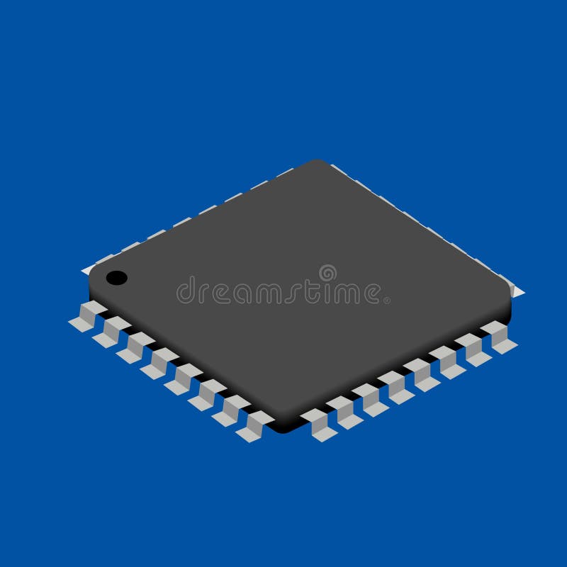 Macro Cpu Chip Icon, Digital Data Microprocessor Stock Illustration ... Macro Cpu Chip Icon, Digital Data Microprocessor Stock Illustration ...