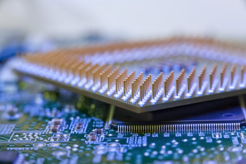 Macro cpu pin stock photo. Image of component, chip, equipment - 10542654