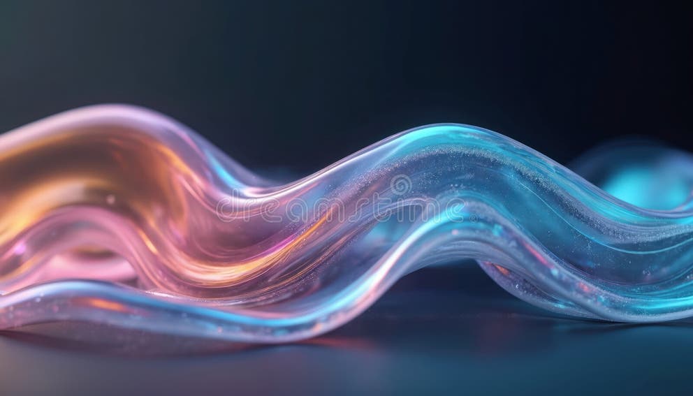 Macro 3d Render of Transparent Glassmorphism Abstract Background ...