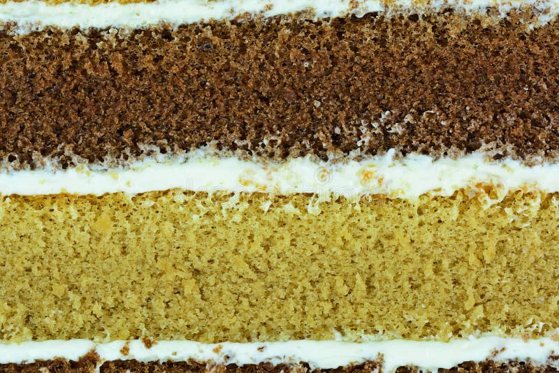 Macro Da Camada Do Bolo Para O Backround Do Alimento Foto de Stock ...