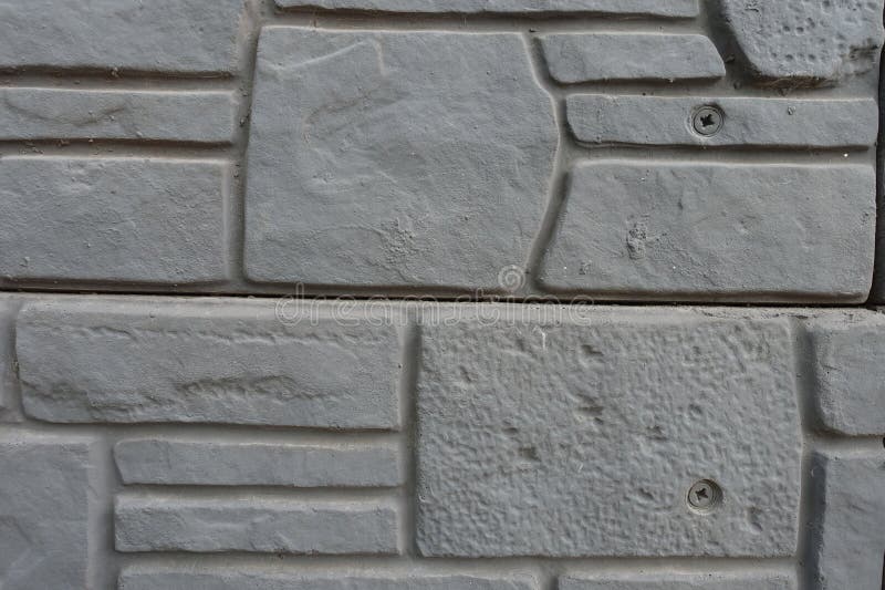 Macro of Gray Concrete Brick Veneer Wall with Random Layout Stock Photo ...
