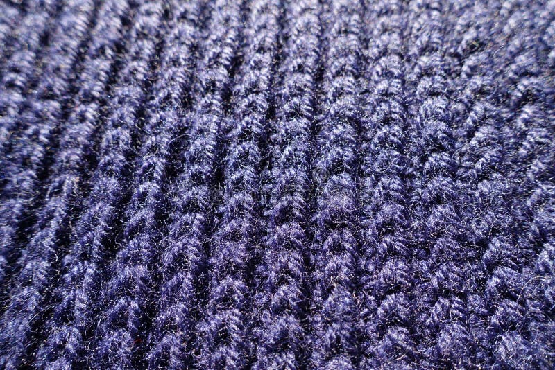 Macro of Dark Purple Handmade Knit Fabric Stock Photo - Image of macro ...