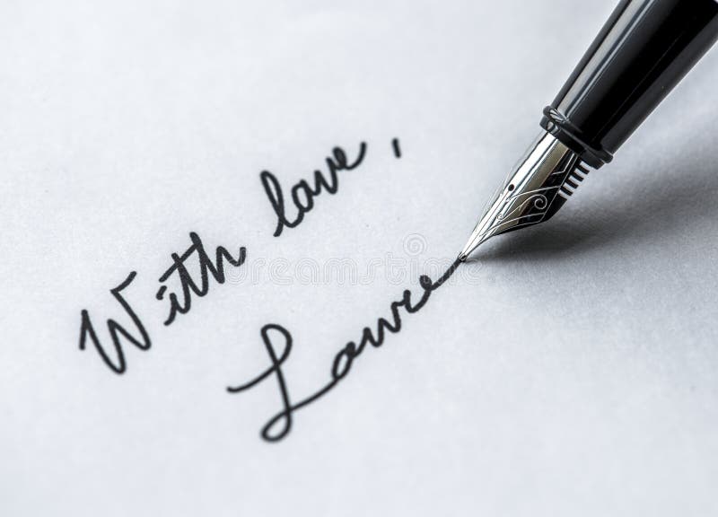 Signature de stylo-plume photo stock. Image du encre, affaire - 1805820