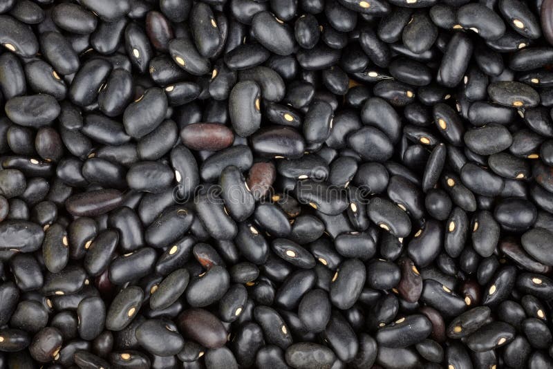Macro Des Haricots Noirs Secs Photo stock - Image du organique, cuisine ...