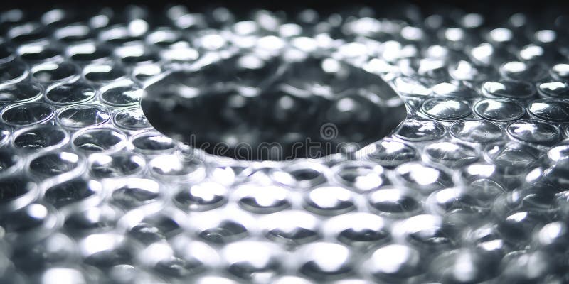 Macro Detail of Bubble Wrap or Plastic Texture with Light Reflections ...