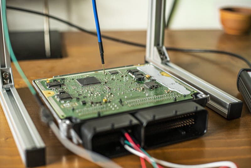 Car Ecu Bench Reading Method 4 Stock Photo - Image of fixing, equipment ...