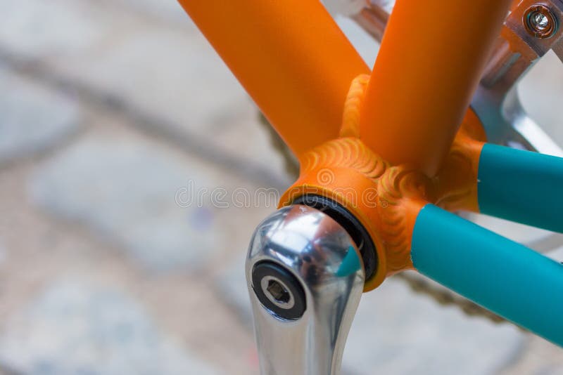Macro Detail of an Colored Fork on a Fixie Bike Stock Image - Image of ...