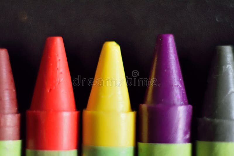 Macro Detail of Colorful Wax Crayon Colors Stock Image - Image of ...
