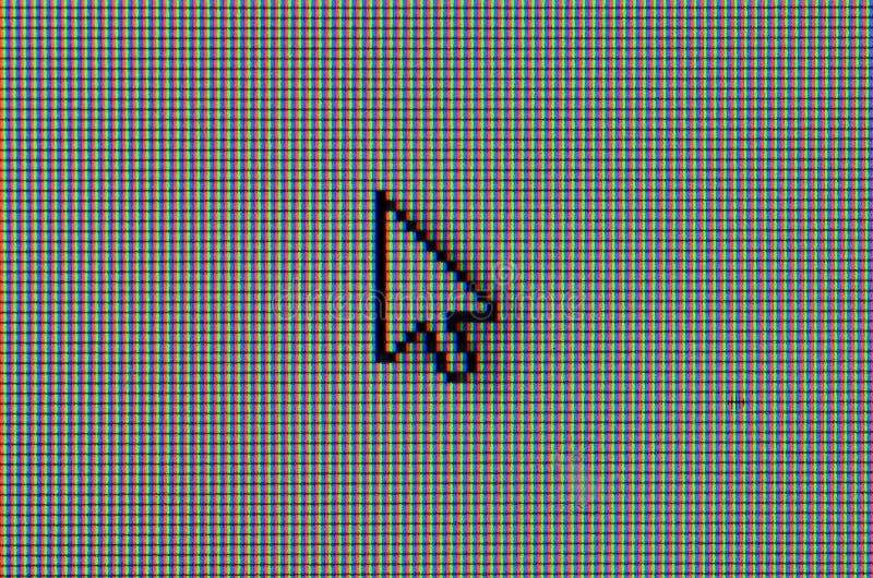 Macro Detail of Computer Cursor on the RGB Screen Stock Photo - Image ...