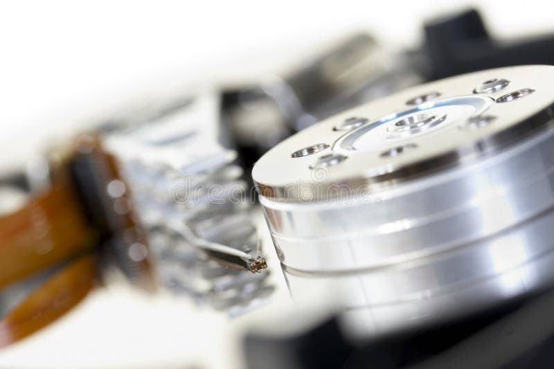 Macro Detail of a Hard Drive Disk Stock Image - Image of head, high ...
