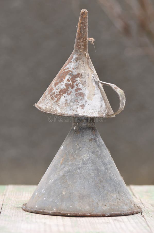 Old Rusty Funnel stock image. Image of funnel, cone - 112776413