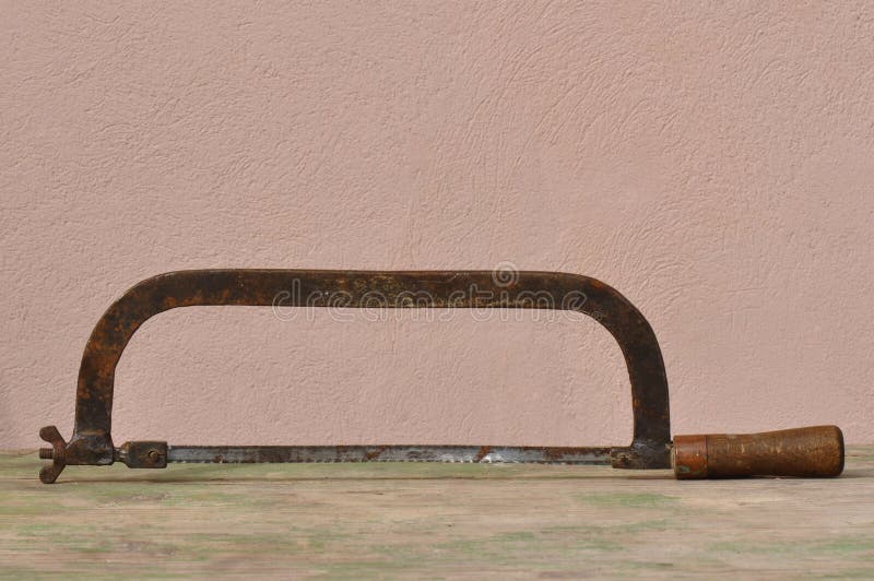 Old rusty hacksaw stock photo. Image of cabinetmaker - 112989266
