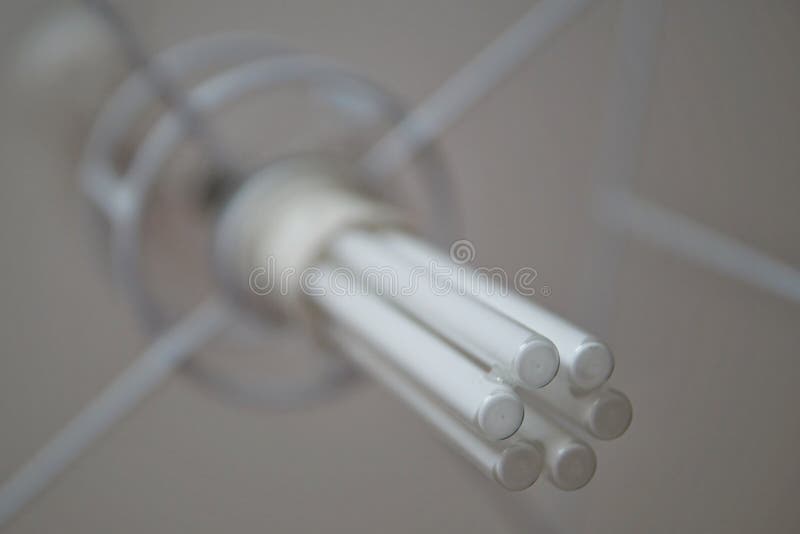 Macro Detail of White Fluorescent Lamp Stock Photo - Image of ...