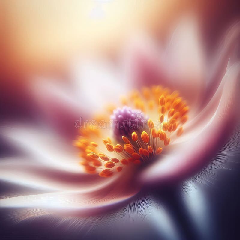 Macro with Diffusion Filter a Close Up of a Flower with a Soft D Stock ...