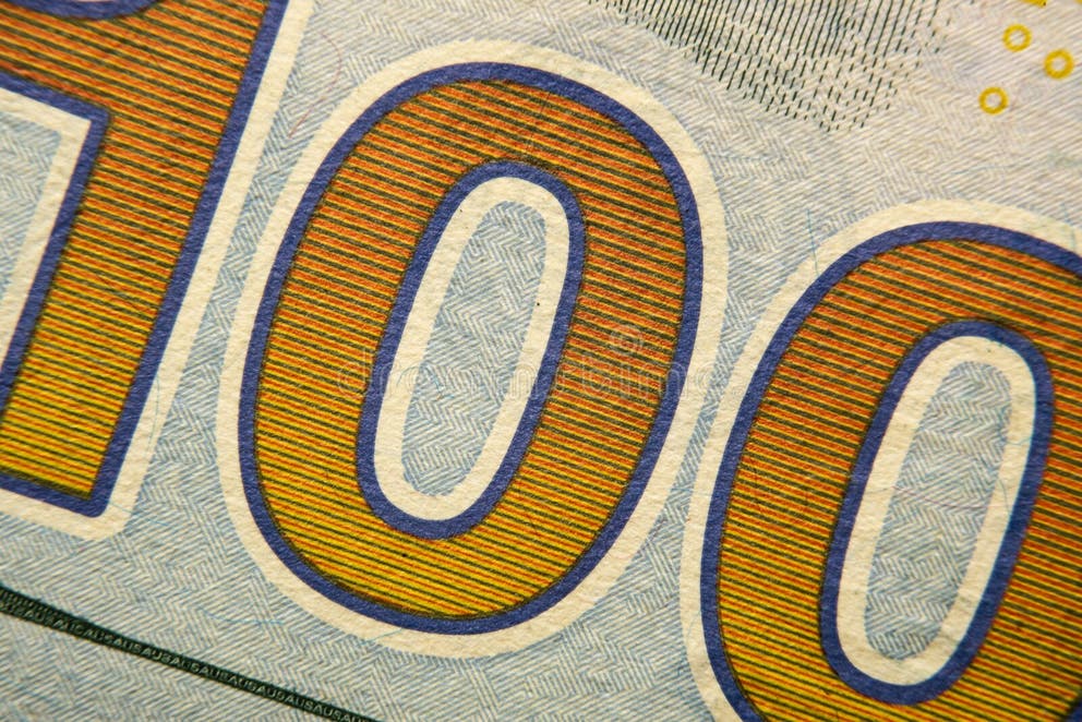 Macro of a dollar note stock photo. Image of currency - 185696760