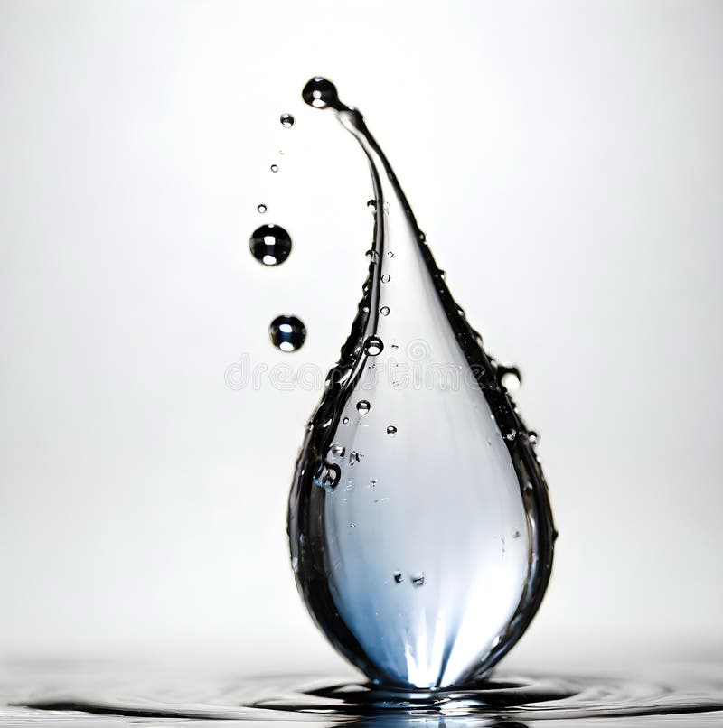 Macro drop of the water stock illustration. Illustration of macro ...