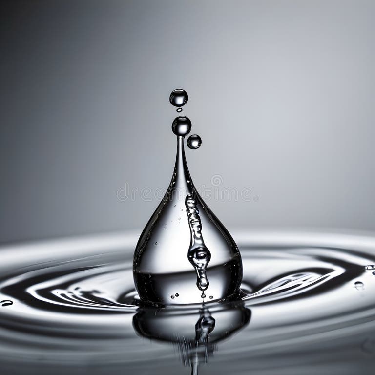 Macro drop of the water stock illustration. Illustration of bubble ...