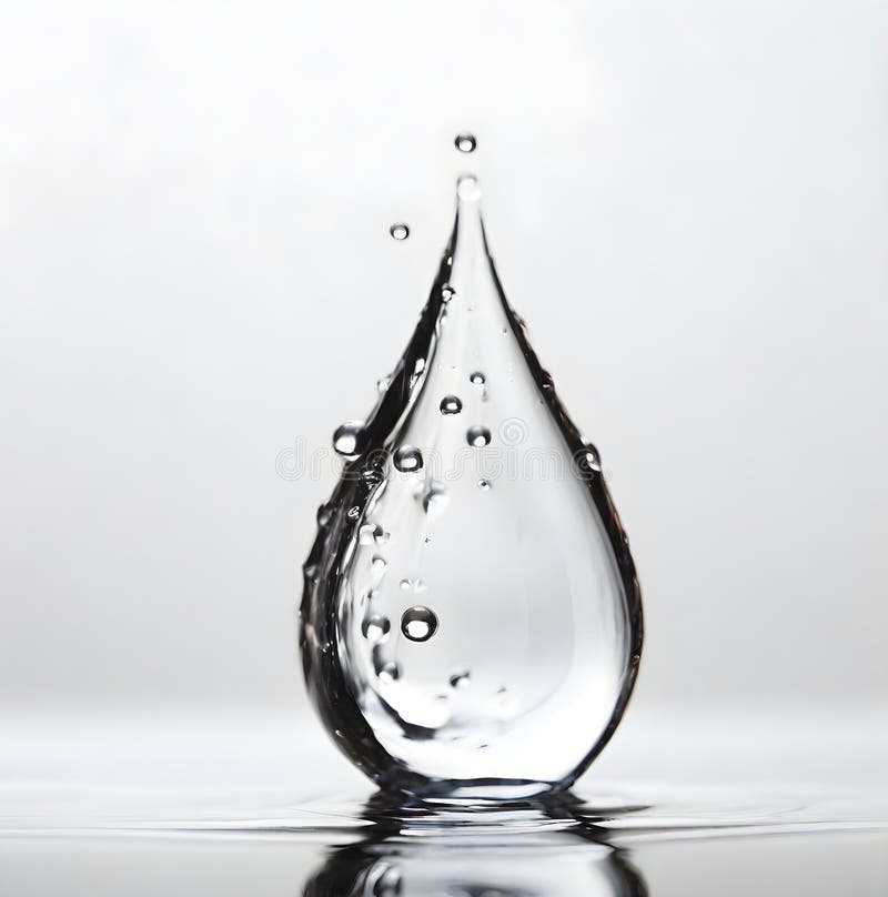 Macro drop of the water stock illustration. Illustration of drip ...