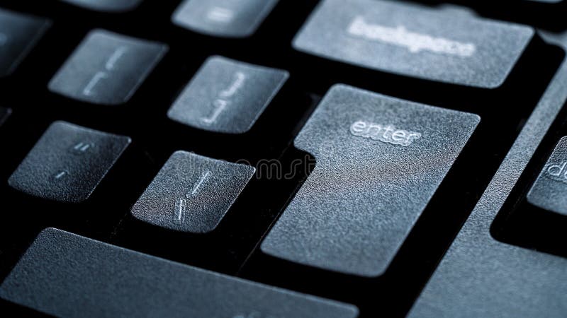 Macro Enter Key with Computer Keyboard. Stock Image - Image of developer, notebook: 366791535