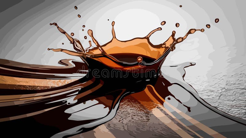 A Macro Exploration of a Coffee Splash, Revealing the Hidden Textures ...