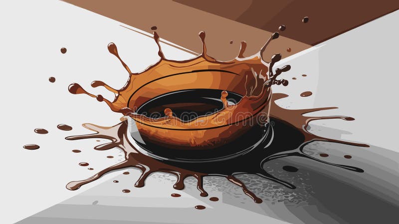 A Macro Exploration of a Coffee Splash, Revealing the Hidden Textures ...