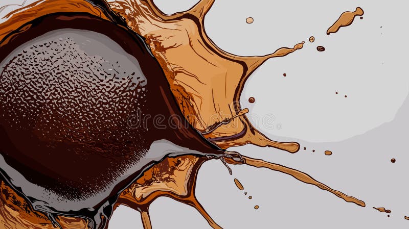 A Macro Exploration of a Coffee Splash, Revealing the Hidden Textures ...